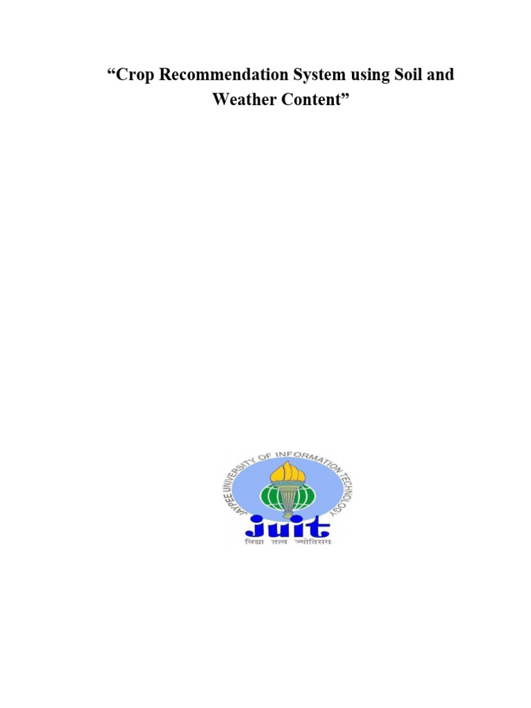 Crop Recommendation System Using Soil and Weather Content | PDF ...