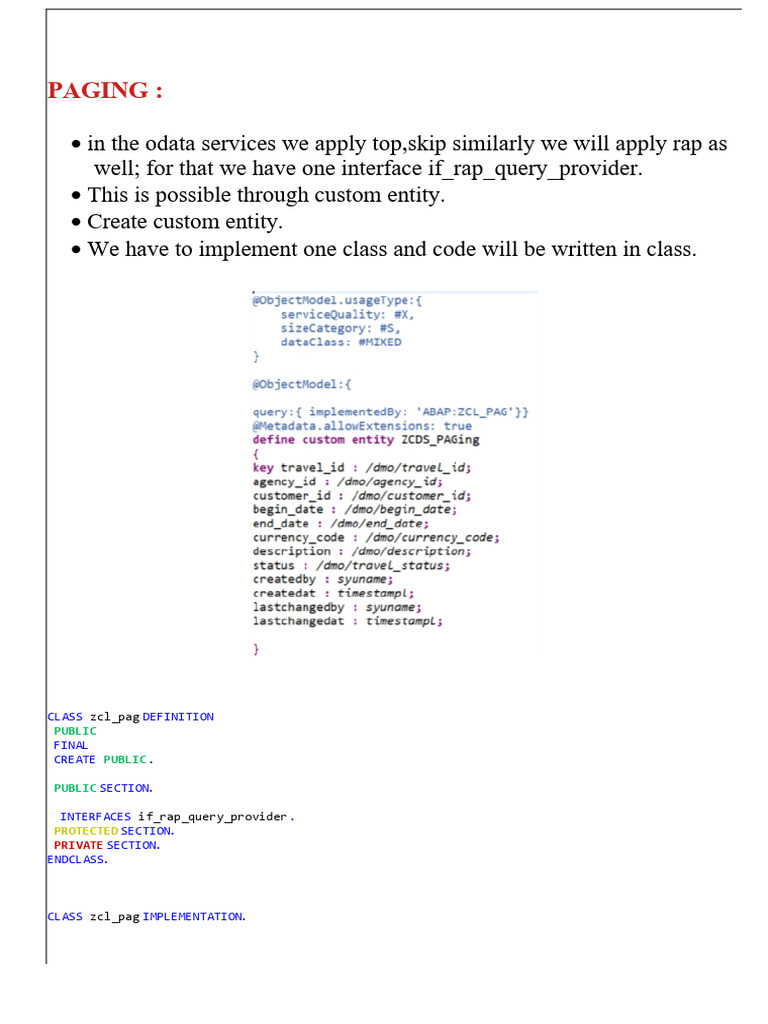 OData Paging Implementation in ABAP | PDF