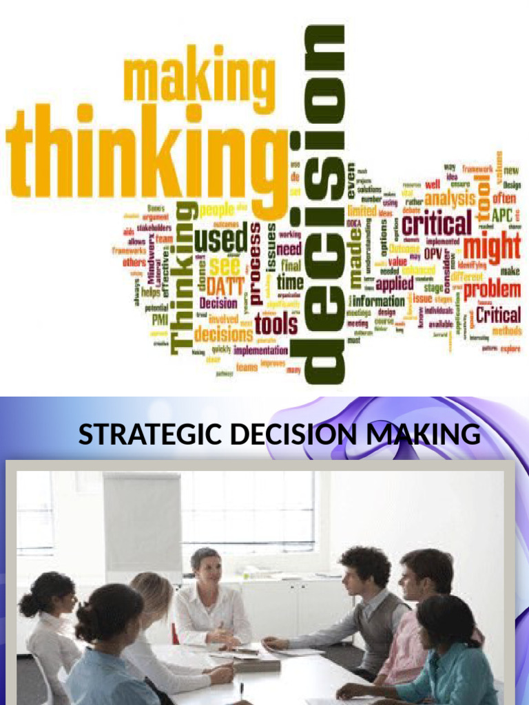 Strategic Decision Making Under Uncertainty | PDF | Decision Making ...