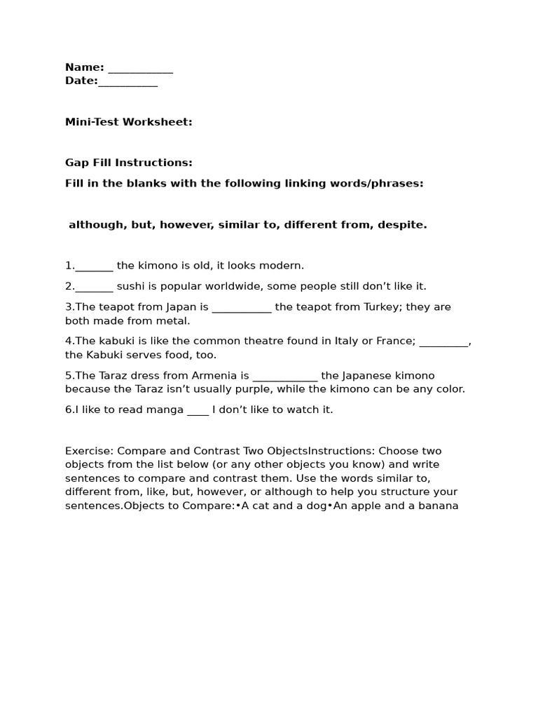 Mini Test Week 3 | PDF