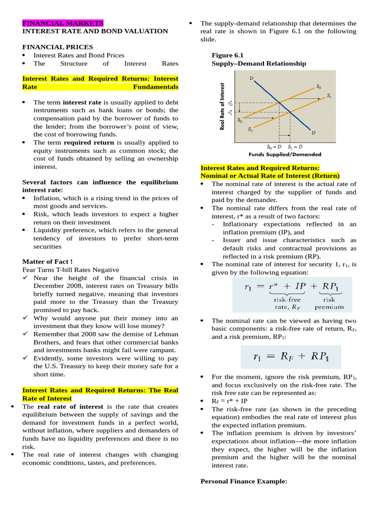 Interest Rates and Bond Valuation Insights | PDF | Bonds (Finance ...