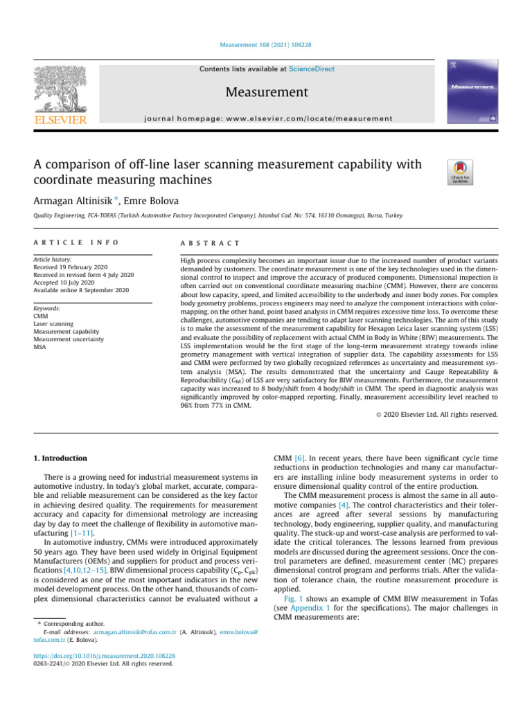 A Comparison of Off-line Laser Scanning Measurement | PDF | Uncertainty ...