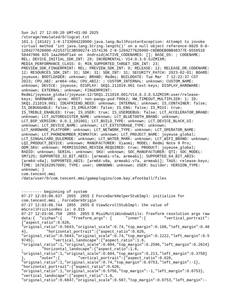 Tencent MMI System Log Analysis | PDF | Xml | Computer Data