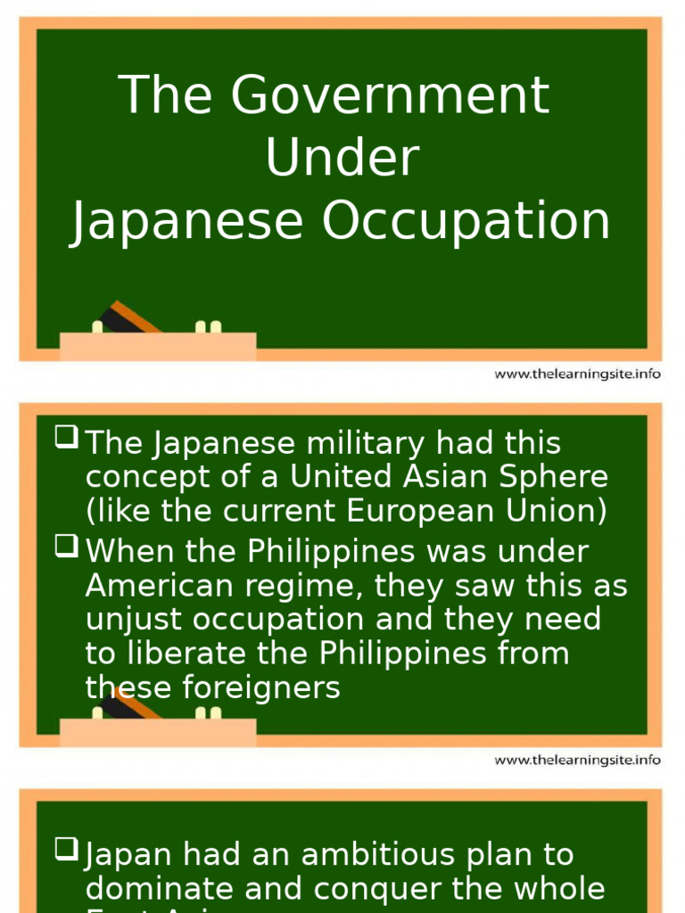 Government Under Japanese Occupation | PDF