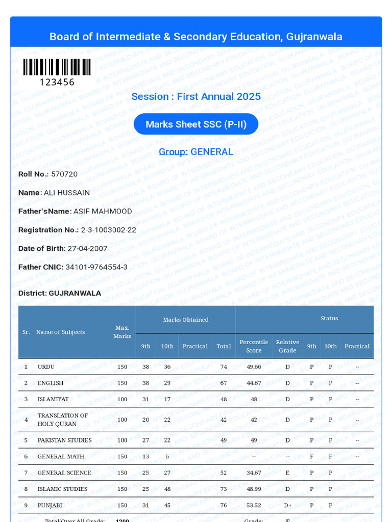 Result Card | PDF