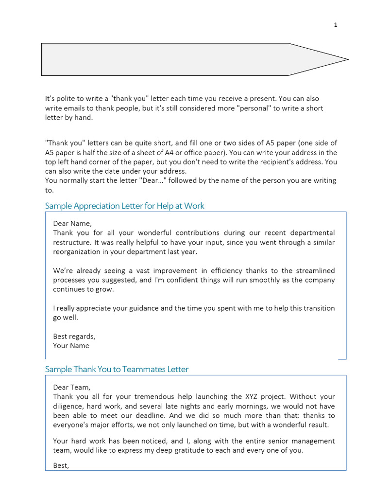 Writing Effective Thank You Letters | PDF