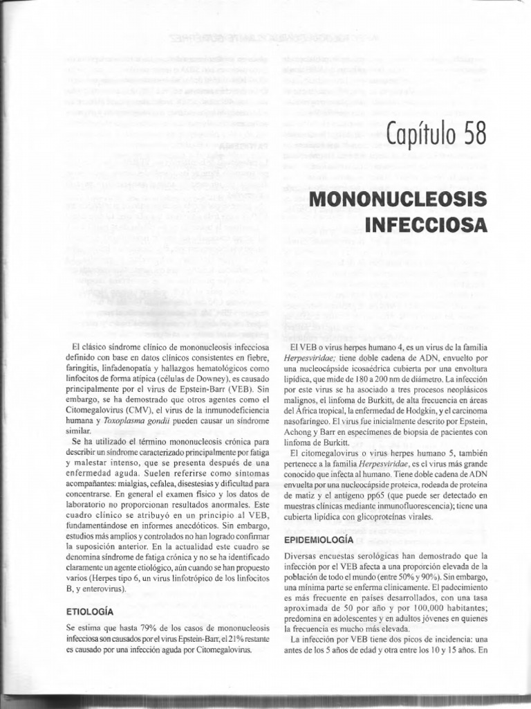 Mononucleosis Infecciosa en Pediatría | PDF | Virus | Infección