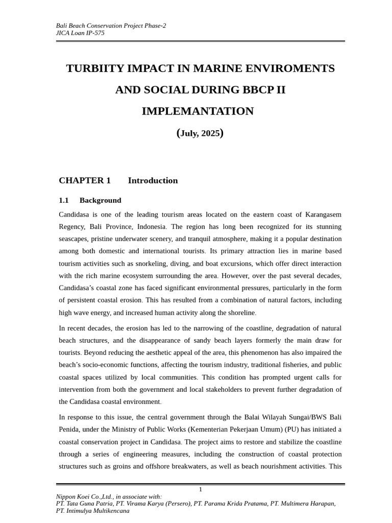 Turbidity Impact of The Social and Enviromental Marine | PDF | Coral ...
