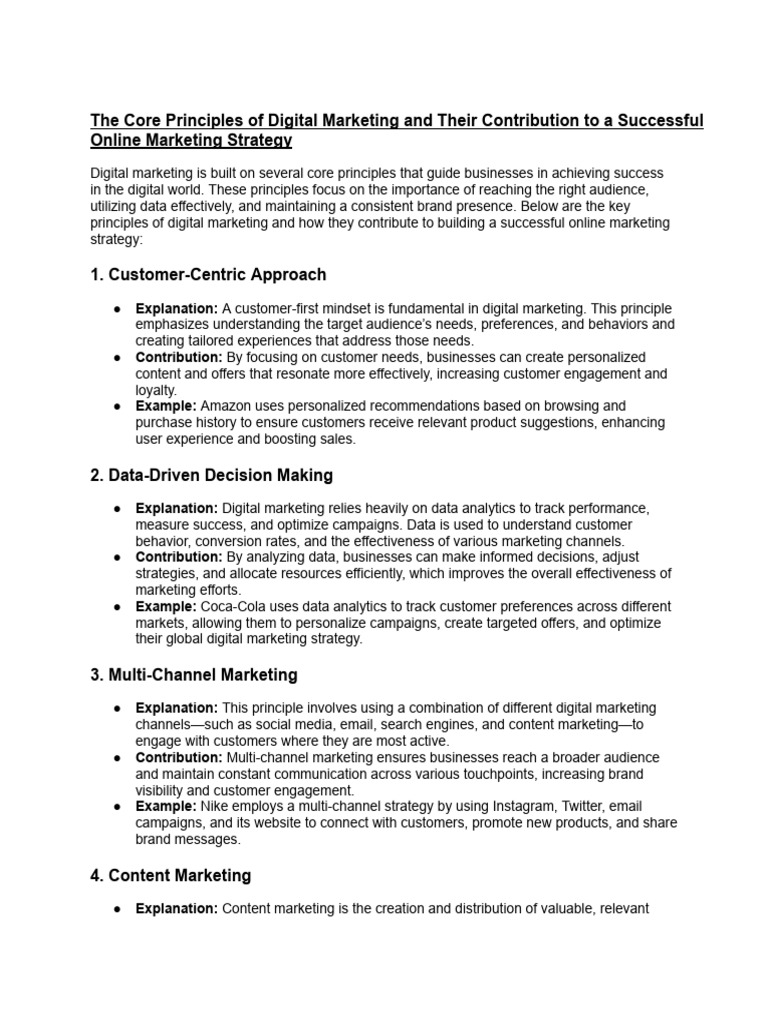 Core Principles of Digital Marketing | PDF | Digital Marketing | Search ...