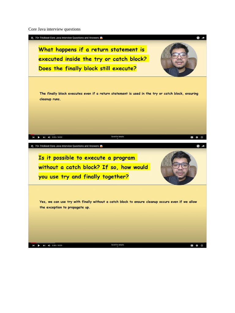 Core Java Interview Questions | PDF