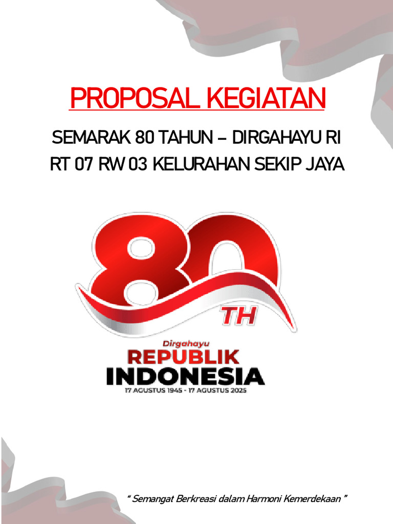 Semarak 80 Tahun Kemerdekaan Sekip Jaya | PDF