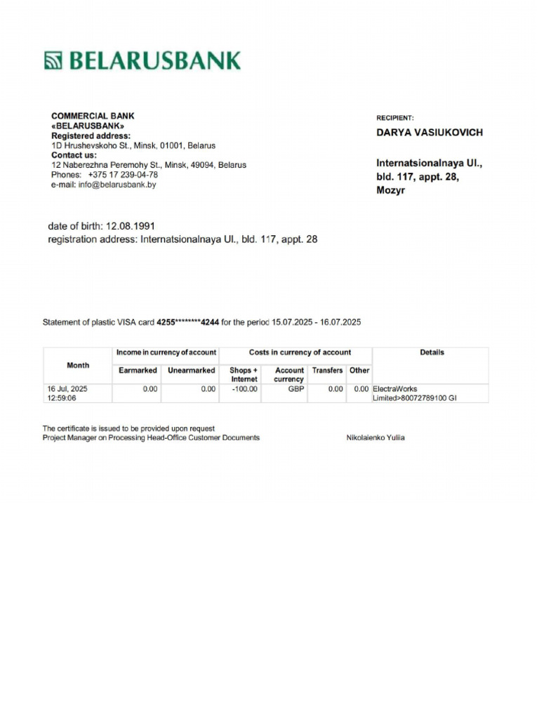 Darya Vas Stat | PDF