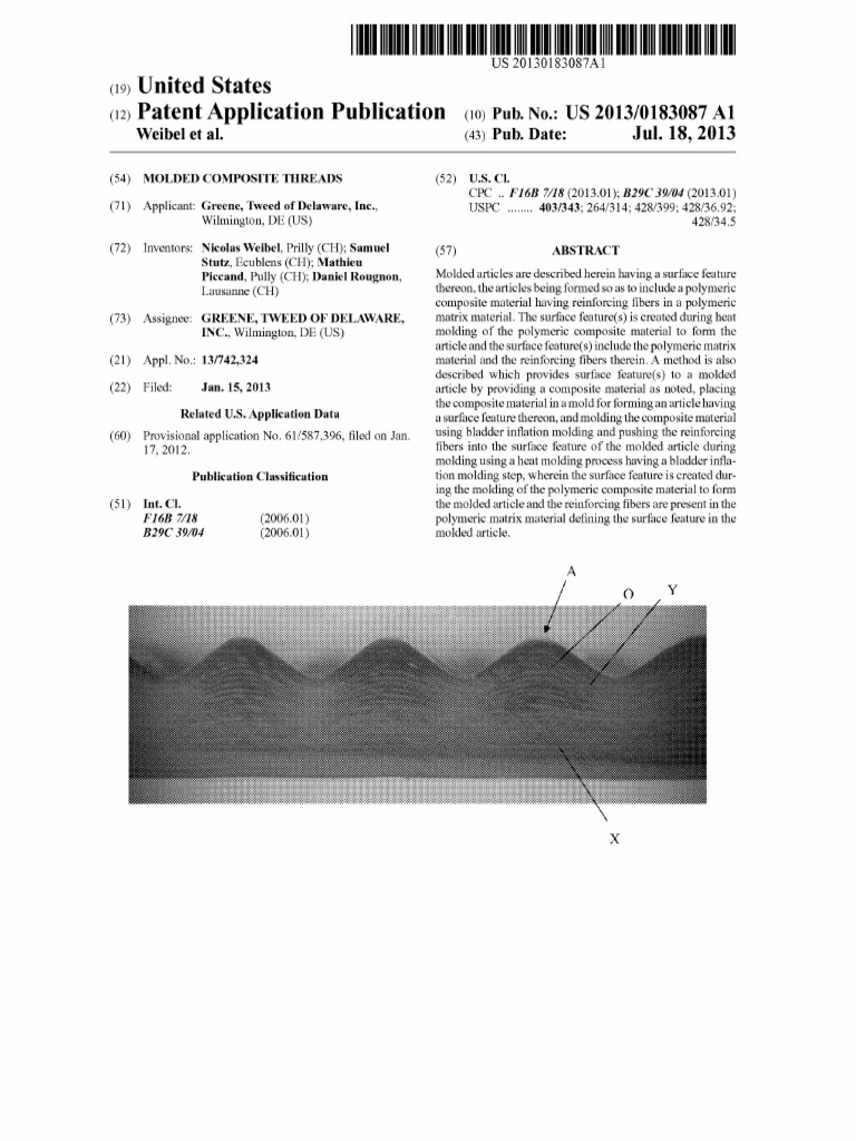 Molded Composite Threads Patent | PDF | Composite Material | Thermoplastic