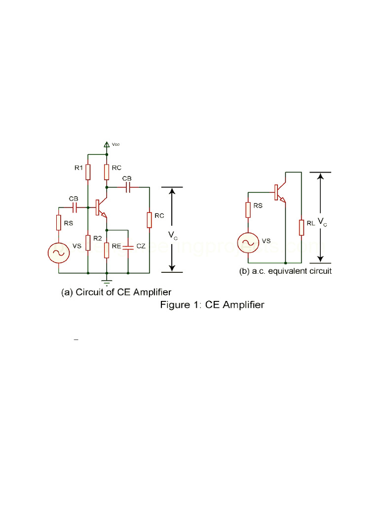 q6 - Analysis of Common Emitter Amplifier Using H Parameter | PDF ...