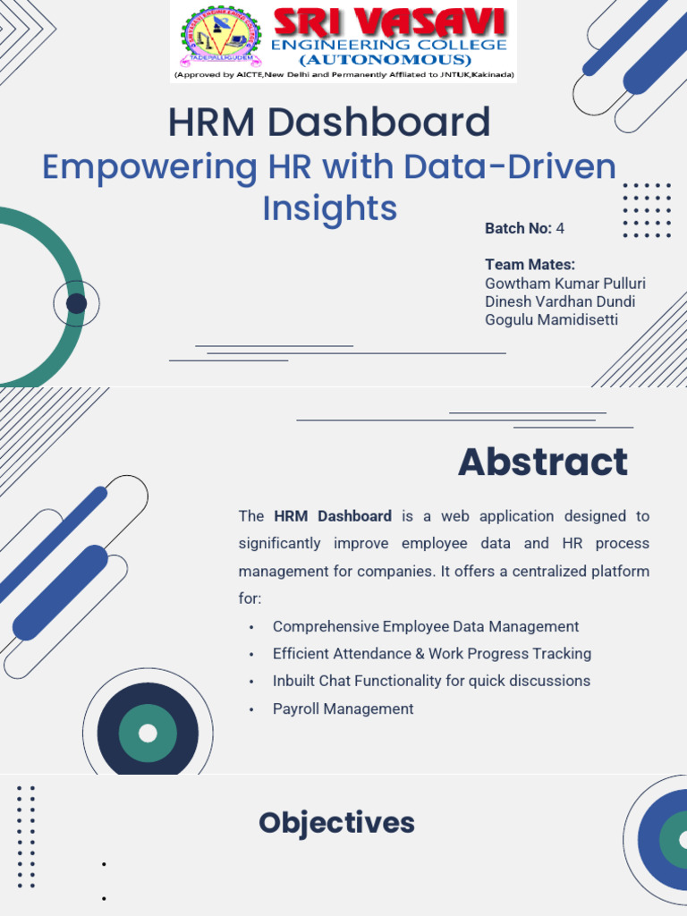 Batch - 4 PPT - HRM Dashboard | PDF | Human Resource Management | User Interface