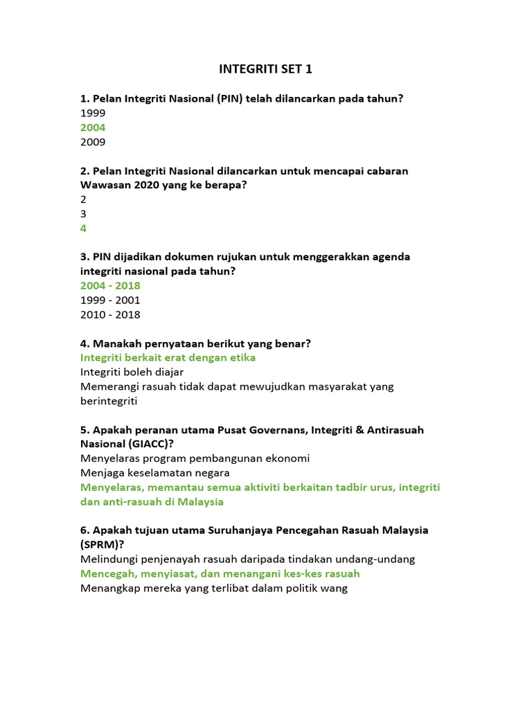 Integriti Cidb | PDF