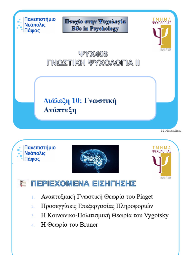 Lect 10-Cognitive Development | PDF