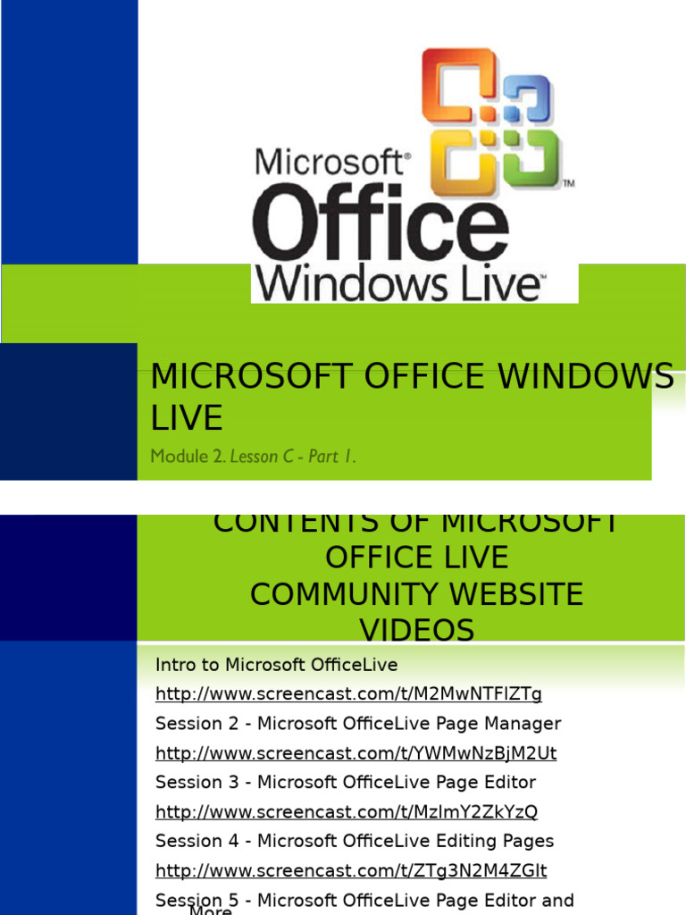 Module-2 Lesson-C Msofficelive | PDF