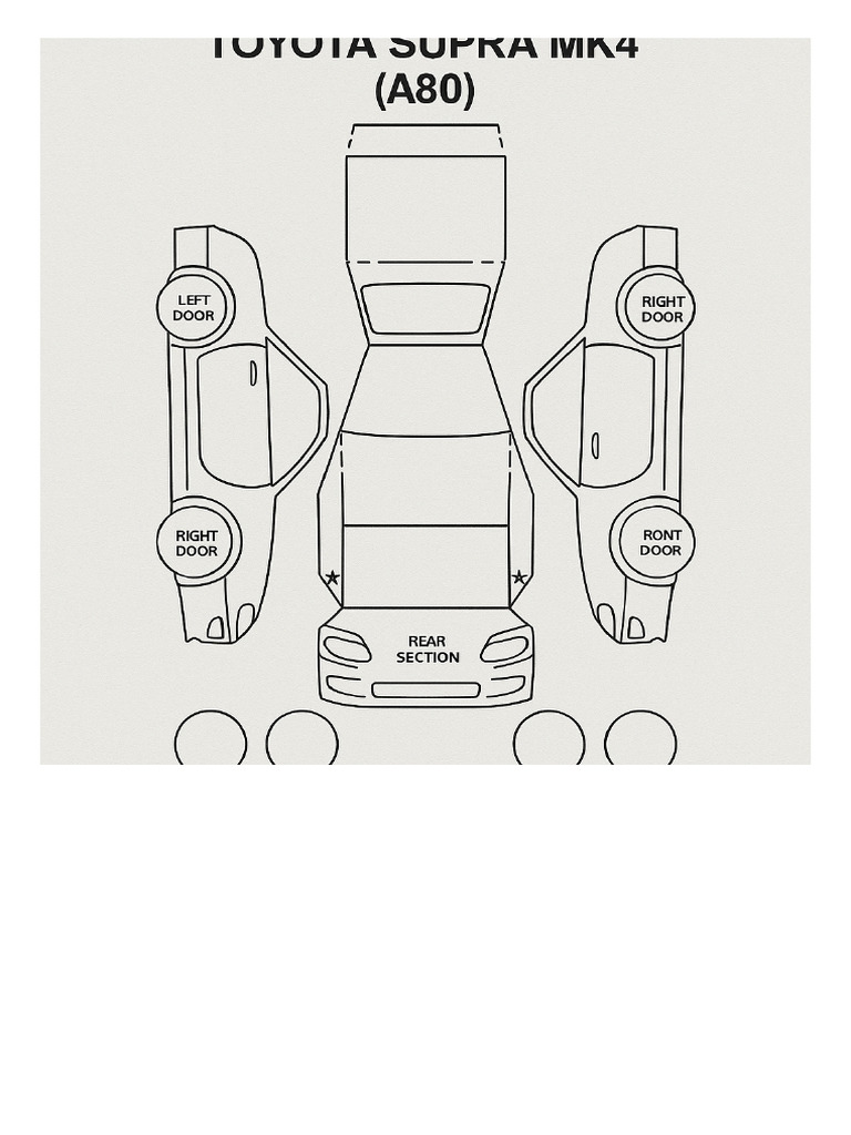 Toyota Supra MK4 Papercraft Template | PDF