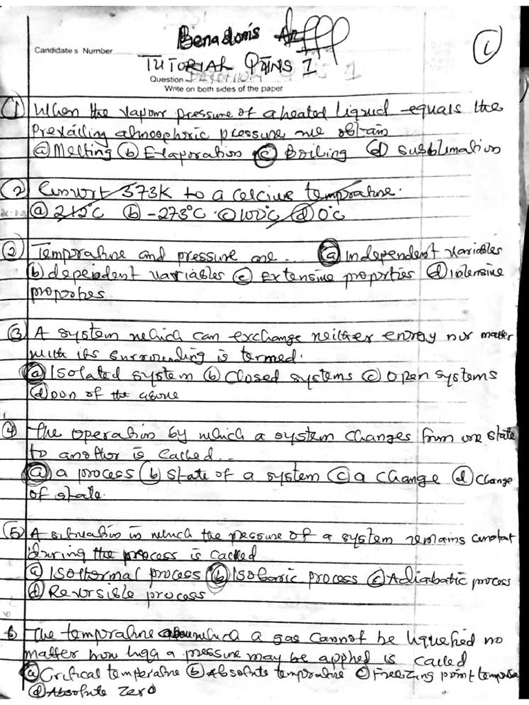 CHEM 122 Tutorial Questions (A) | PDF