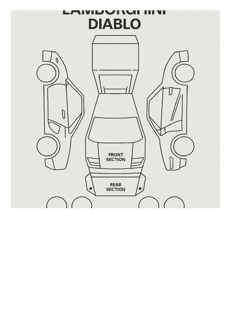Lamborghini Diablo Papercraft Template | PDF