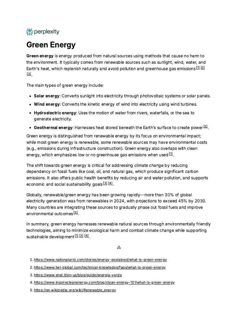 Green Energy | PDF
