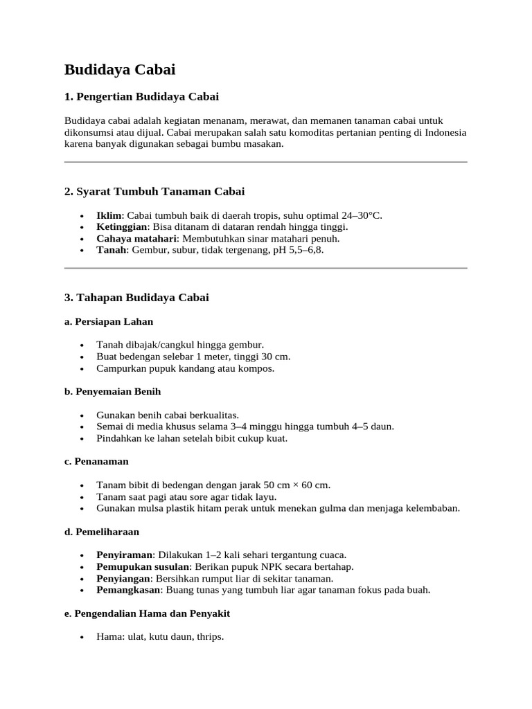 Budidaya Cabai | PDF