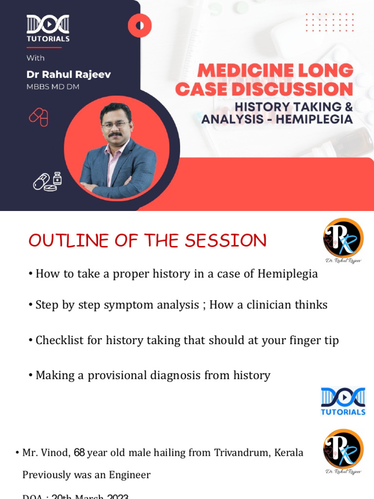 DR Rahul Rajeev Hemiplegia Case Workbook | PDF | Anatomical Terms Of ...