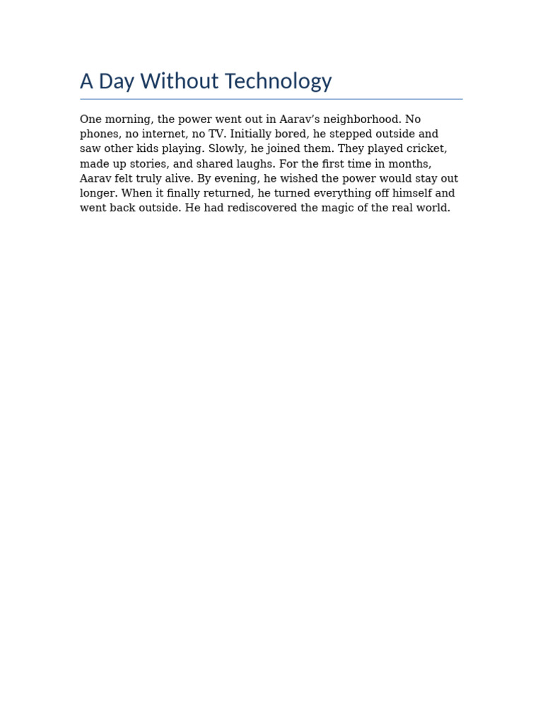 Rediscovering Life Without Tech | PDF