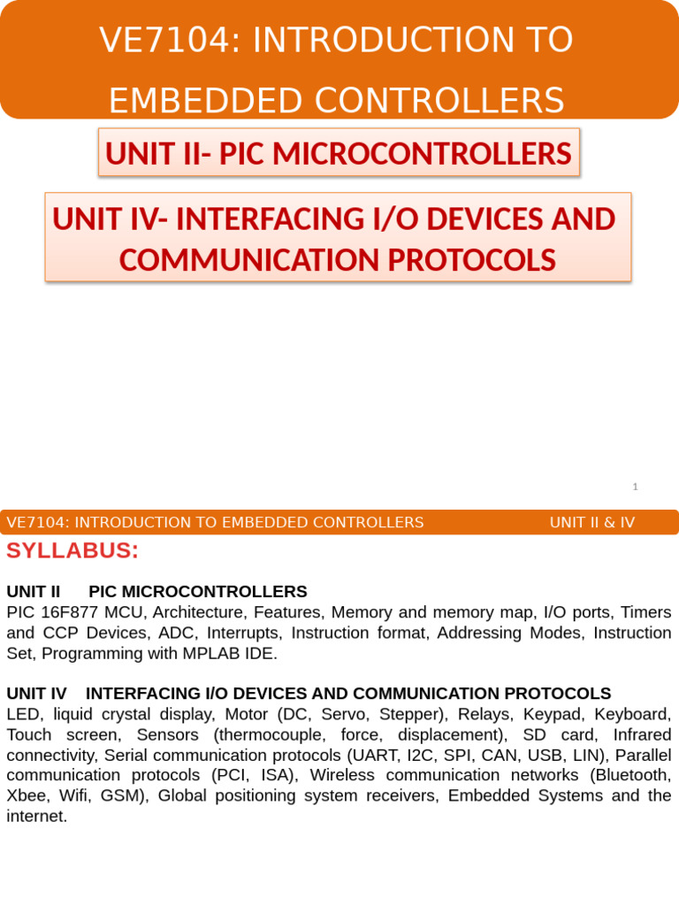 UNIT II - PIC Microconrollers | PDF | Analog To Digital Converter | Microcontroller
