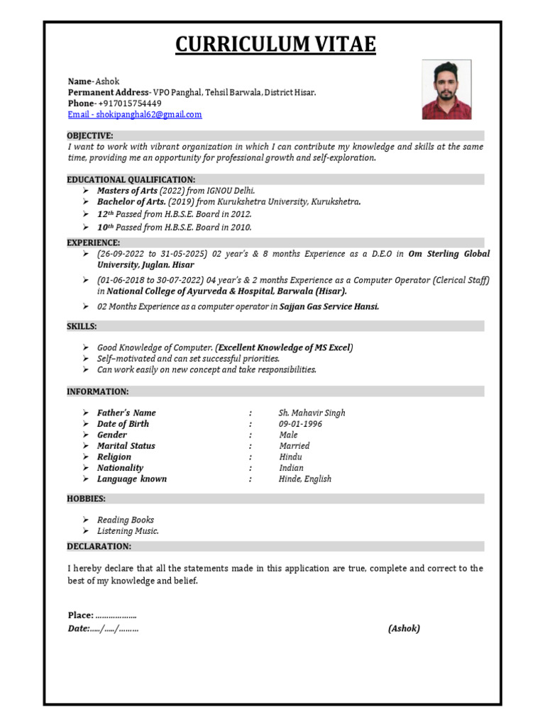 CV Ashok | PDF