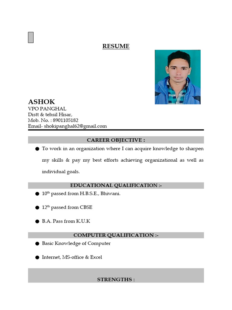 Ashok Resume | PDF