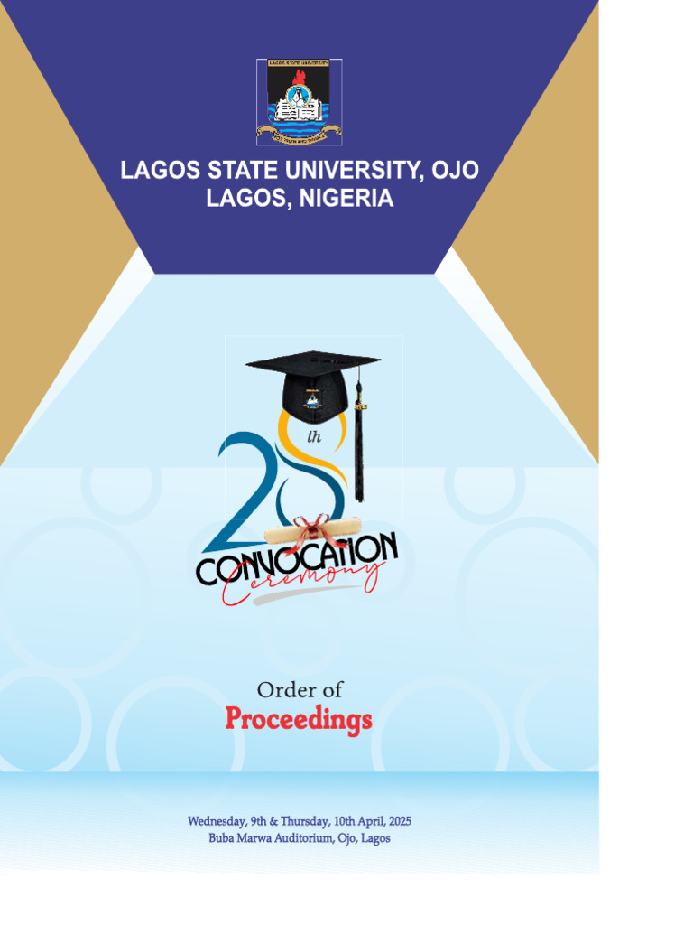 LASU 26th Convocation Ceremony Details | PDF | Dean (Education ...