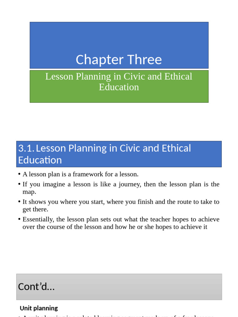 Civic Education Lesson Planning Guide | PDF | Learning | Educational ...