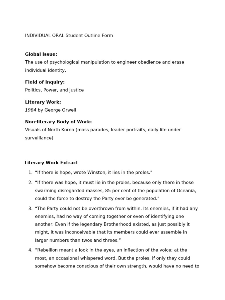 Psychological Manipulation in 1984 and North Korea | PDF