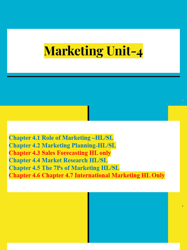 Unit-4 Marketing Chaoter 4.1 To 4.7 | PDF | Marketing | Pricing