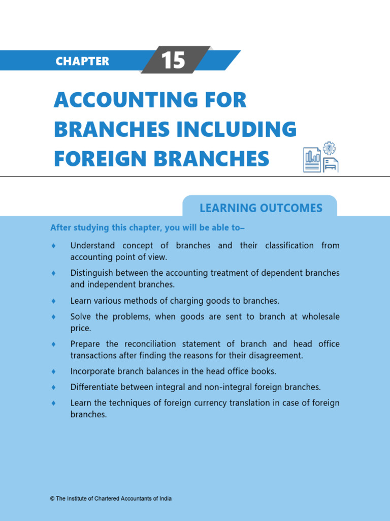 Chapter-15 Branch Accounting | PDF | Debits And Credits | Expense