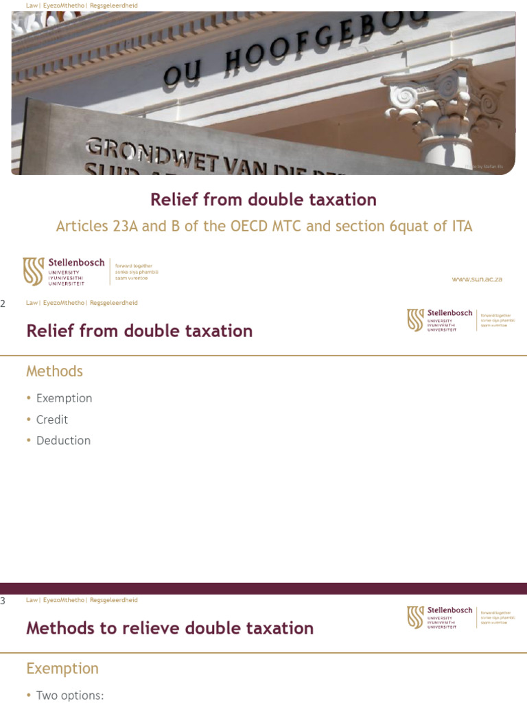 Double Taxation Relief Methods Explained | PDF | Taxes | Double Taxation