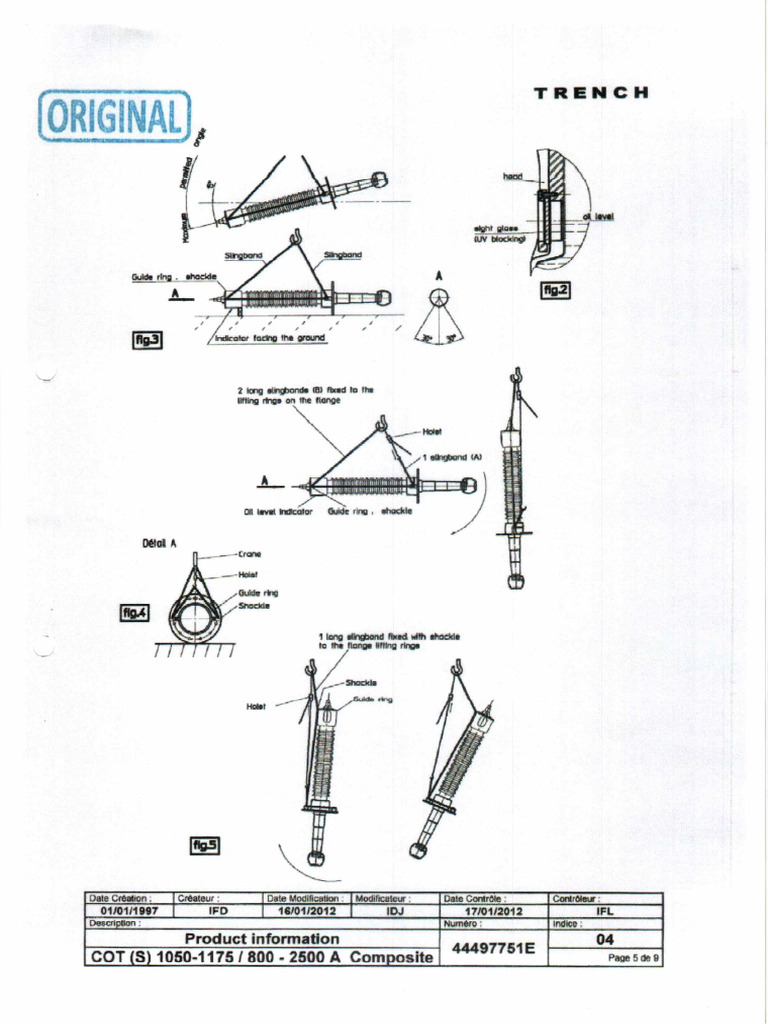 Drawing & Product Information Bushing 150kv Trench Tipe Cot 750-1250 ...