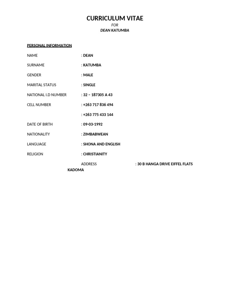 Dean CV | PDF | Technical Support | Computing