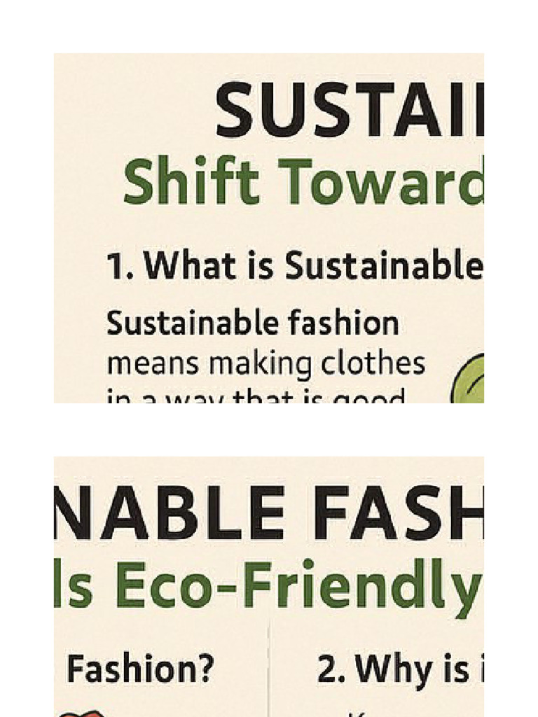 Sustainable Fashion Presentation Class5 | PDF