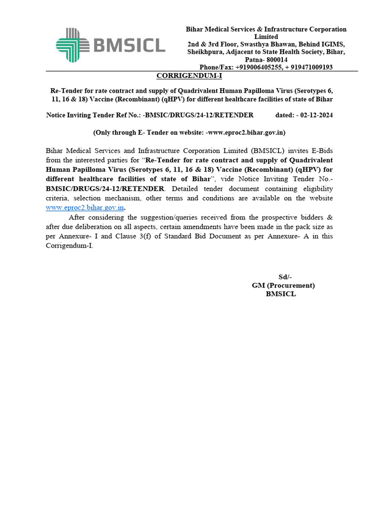 Corrigendumoneonedrug24 12retender 1 | PDF | Vaccines | Health Care