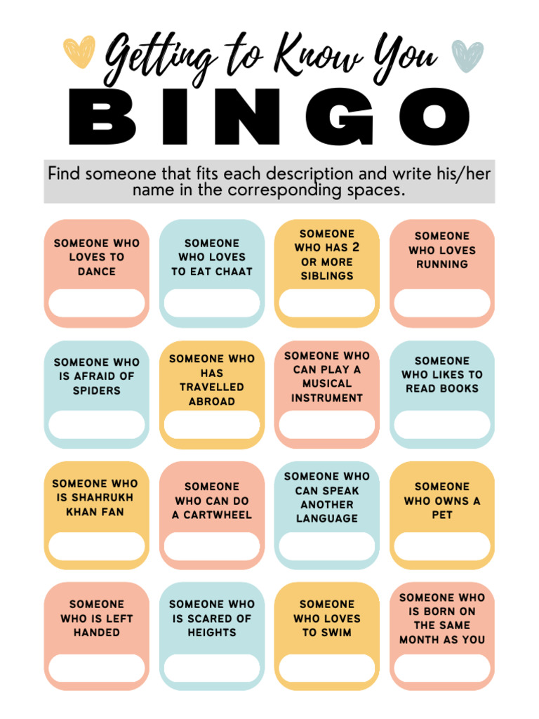 Personality Bingo | PDF