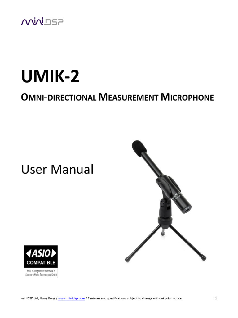 UMIK-1 vs UMIK-2 Comparison Guide | PDF | Loudspeaker | Microphone