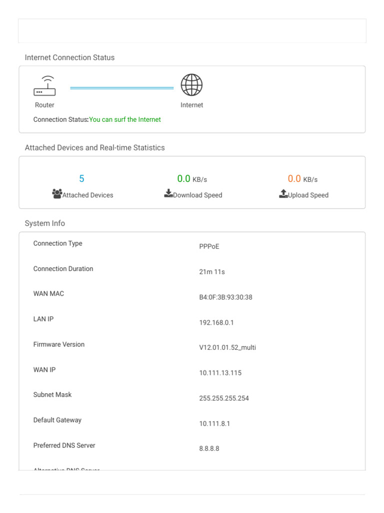 Internet Connection Status: You Can Surf The Internet | PDF