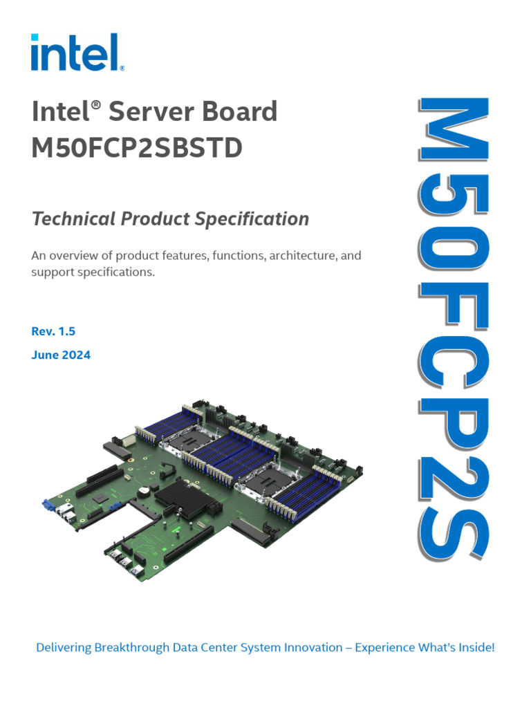 Intel Server Board m50fcp2sbstd Tps Rev1 5 | PDF | Bios | Computer Engineering