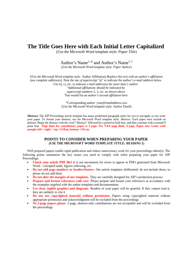 Daessps2025 Manuscript Template Contributary | PDF | Microsoft Word ...