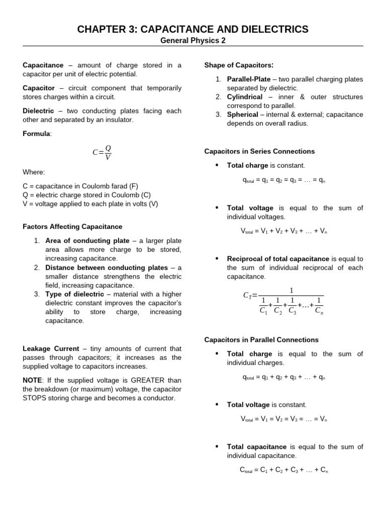 Understanding Capacitance and Current | PDF | Capacitance | Capacitor
