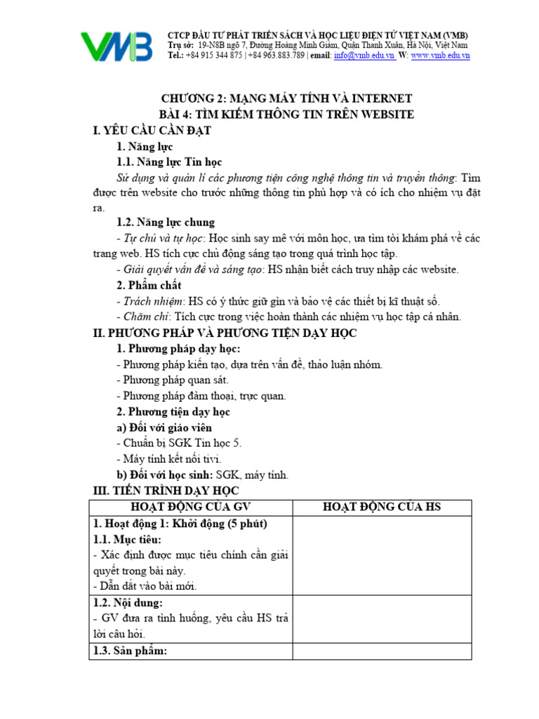 Bai 4. Tim Kiem Thong Tin Tren Website | PDF