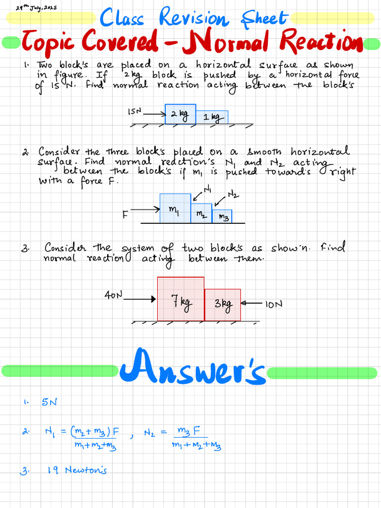Normal Reaction Intro | PDF